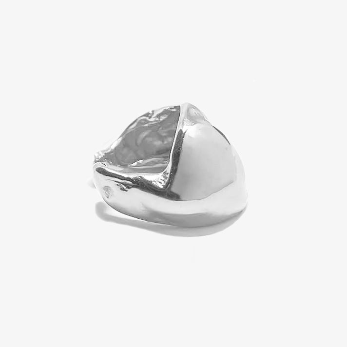 Organic shaped bold silver ring – desideridesign.com